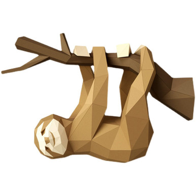 WLL-DP DIY Sloth Paper Wall Trophy Paper Crafts 3D Origami Animal Wall ...
