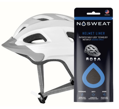 Bicycle & Bike Helmet Sweat Liner by NoSweat - Made in USA - Patented ...