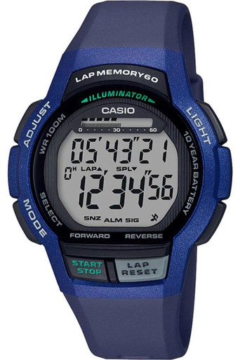 Casio WS-1000H-2A Lap Memory Digital Mens Boys Watch WS-1000 100M WR ...