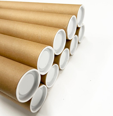 10 Pack Mailing Tubes with Caps for Packaging Posters, 24" x 2 ...