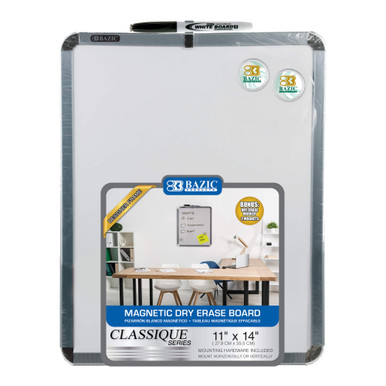 BAZIC Magnetic Dry Erase Whiteboard & Marker + 2 Magnets), White Board ...