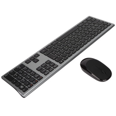 PUSOKEI Wireless Keyboard Mouse Combo, 2.4G Ergonomic USB Gaming ...