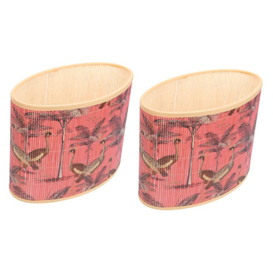 DOITOOL 2pcs bamboo lampshade rustic lamp shade cover chandelier ...
