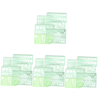 4 Sets Drawing Template Ruler Mechanical Stencils Circle Stencils for ...