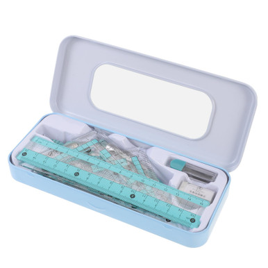 KALLORY 5 Sets Ruler Set Kid Tools Drawing Compass Protractor School ...