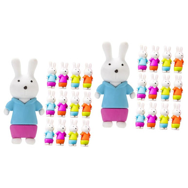 BESTOYARD 72 Pcs Rabbit Eraser White Erasers 3D Mini Bunny Erasers ...