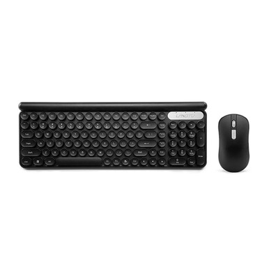 Wireless Keyboard and Mouse Combo, 2.4G Slim Round Keys Keyboard ...