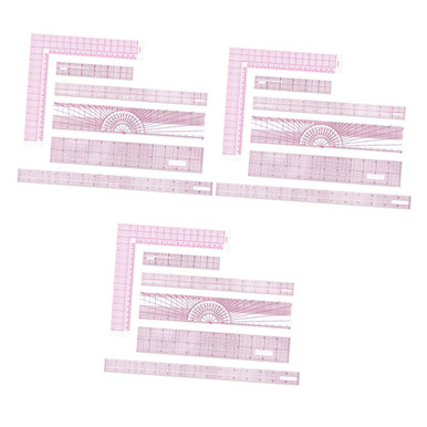 SEWACC 18 pcs Clothing Cutting Ruler Small Ruler Tailor rulers Pattern ...