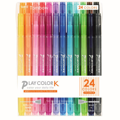 Tombow GCF-012 Water-Based Sign Pen, Play Color K, 24 Colors ...