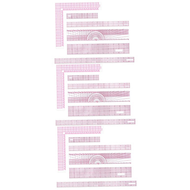 EXCEART 18 Pcs Clothing Cutting Ruler Sewing Ruler Metric Ruler Grading ...