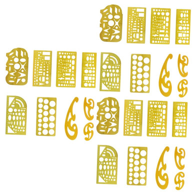 STOBOK 3 Sets Drawing Template Multi-Function Measuring Ruler Geometric ...