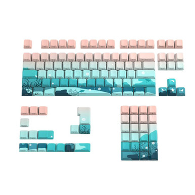 125PCS Deep Navy Double Shot Keycaps CherryProfile Game Keycap for Most ...