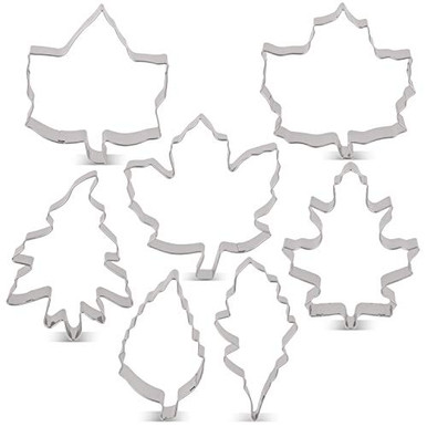 LILIAO Leaf Cookie Cutter Set - 7 Piece - Maple Leaf A & B, Rose Leaf ...