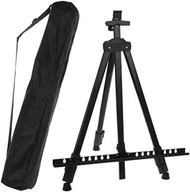 HAENJA Tall Display Stand Telescopic Studio Metal Tripod Art Easel ...