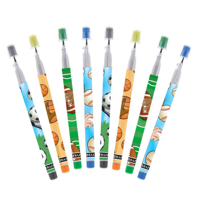 BAZIC Multi Point Pencil Sport w/Latex Free Eraser, Non-Sharpening ...