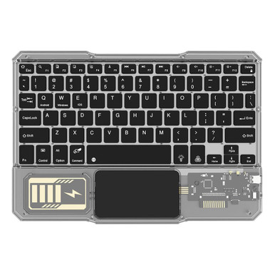 RXBSLZN PC Gaming Keyboard, 78-Keys Bluetooth Keyboard, Transparent ...
