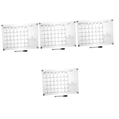 Ciieeo 4pcs Acrylic Dry Erase Board acrylic memo board chore chart to ...