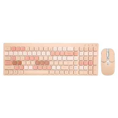 Colorful Keyboard and Mouse Combo, 2.4Ghz Wireless Bluetooth Keyboard ...
