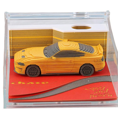 MYBAQ,3D Car Model Sticky Note Pad,3D Art Timepiece Calendar 2024,3D ...