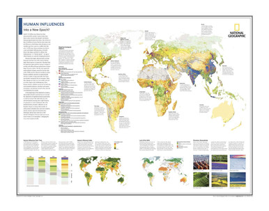 National Geographic: Human Impact on World Environment Wall Map - 28 x ...