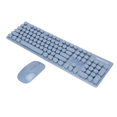 Keyboard Mouse Combo, 104 Keys 2.4G Wireless and BT Connection Keyboard ...