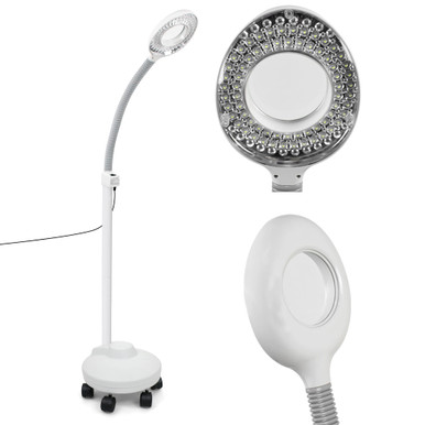 5X Magnifying Lamp LED Magnifier Light Glass Lens W/Adjustable ...