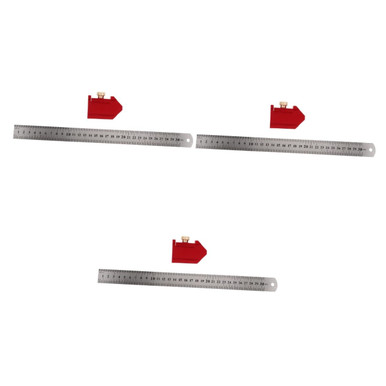 UKCOCO 3 Sets Steel Ruler Limited Block Professional Ruler Metal Mm ...