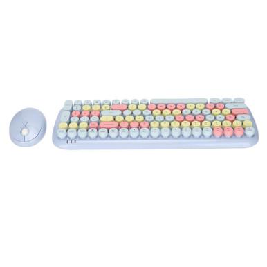 Candy XR 2.4G Wireless Keyboard Mouse Set, 100 Key Vintage Round Keycap ...