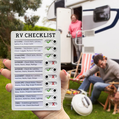 Boddenly Reusable RV Checklist Board, Memo Checklist Board with Slider ...