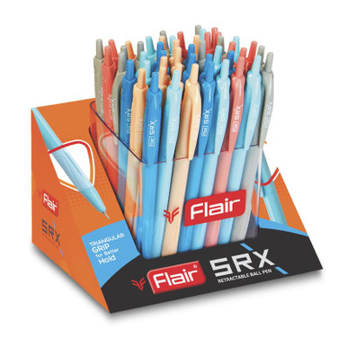 FLAIR Srx 0.7mm Retractable Ball Pen Stand | Triangular Body Design For ...