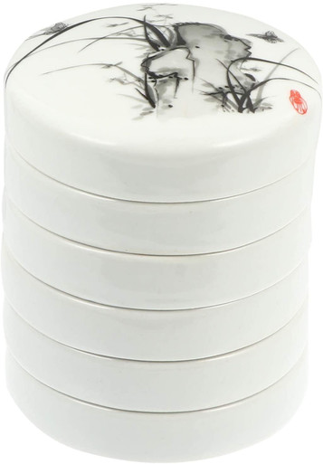 HXR Palettes 1 Set Stack- Able Paint Plate Five Layer Ceramic Palette ...