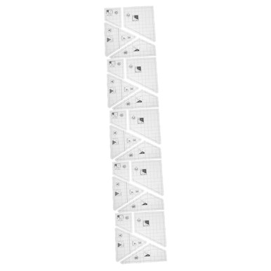 Lurrose 5 Sets Patchwork Template Free Motion Quilting Rulers DIY ...