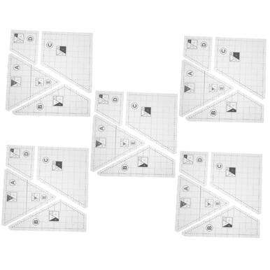 VILLCASE 5 Sets Patchwork Template Seam Allowance Ruler Sewing Ruler ...