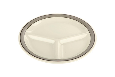 G.E.T. CP-10-CA-EC Heavy-Duty 3-Compartment Divided Plastic Plates, 10. ...