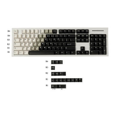 Bagua Double Shot Gradient 121 Keys Keycaps Set PBT Cherry Profile Key ...