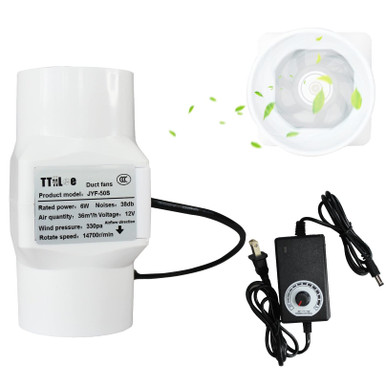 Small Inline Duct Fan 2 Inch 50mm Air Circulation Vent Blower 22 CFM ...
