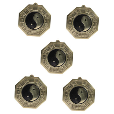 HOMSFOU 5pcs Yin Yang Eight Diagrams Mirror Copper Bagua Good Lucky ...