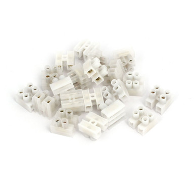 uxcell 220V 2 Position H Type Screw Terminal Blocks Strips Wire Cable ...