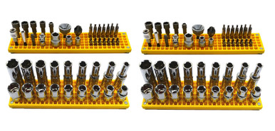 FREE ZONE - Bit and Socket Organizer Completed Set(Yellow)| Including 1 ...