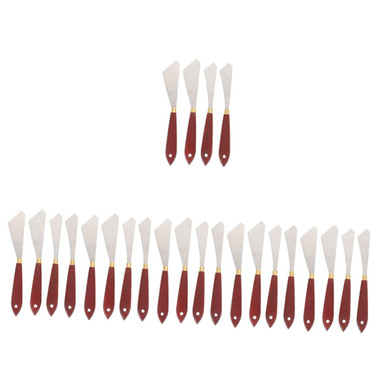 COHEALI 24 Pcs Shaped Oil Painting Stainless Spatula Canvas Painting ...