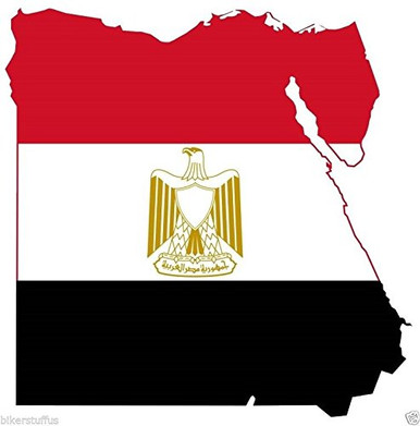 Egypt MAP Flag Bumper Sticker Toolbox Sticker Laptop Sticker Window ...