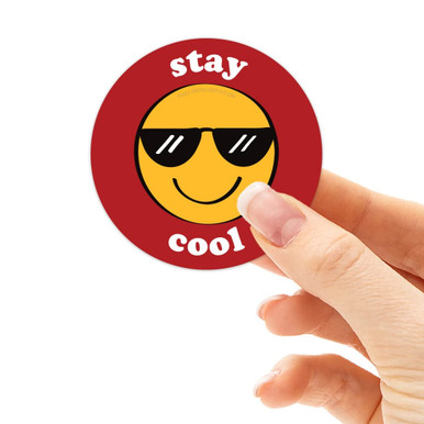 Stay Cool Sticker for Laptop - Sunglasses Emoji Stickers for Hydroflask ...