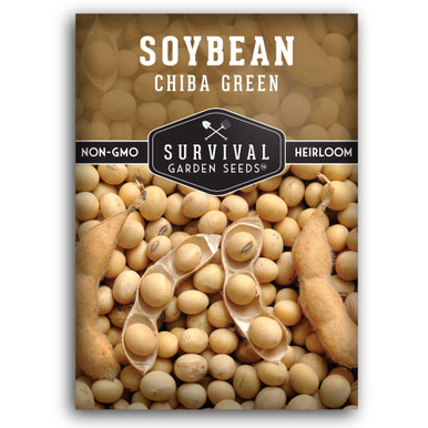 Survival Garden Seeds - Chiba Green Soybean Seed for Planting - Packet ...