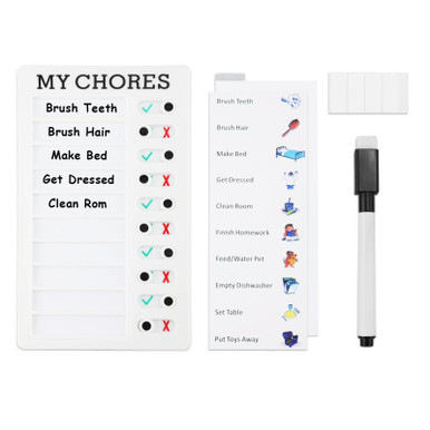 Sliding Routine Chores Chart, Detachable Dry Erase Chore Chart Schedule ...