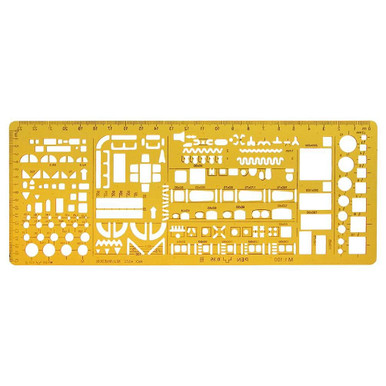 Professional Architectural Template Ruler Drawing Stencil Measuring ...
