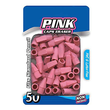 PowerTRC Pack of 50 Eraser Caps For Pencil, Erasers for Kids, Pencil ...