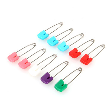 HERCHR Diaper Pins 10 Pieces, Safety Pins for Clothes Diapers Heavy ...