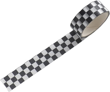 BWESOO Black White Decorative Washi Tape Compact Checkerboard Pattern ...