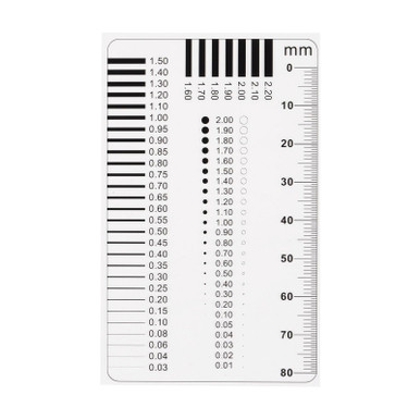 HARFINGTON High Precision SEC Size Estimation Chart 80mm Covered ...