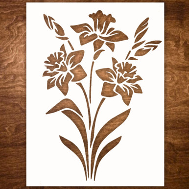 8x10 Inch Lily Stencil for Painting on Wood, Canvas, Paper, Fabric ...